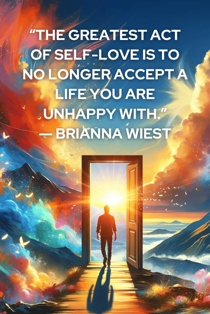 The greatest act of self-love is to no longer accept a life you are ...